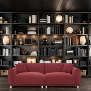 88.58" Comfy Bread-Like Loveseat Sofa Couch with Extra Deep Seats, 2 ...