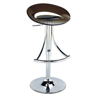 Vera 19-29 Inch Counter Height Stool, Round Swivel, Adjustable, Chrome ...