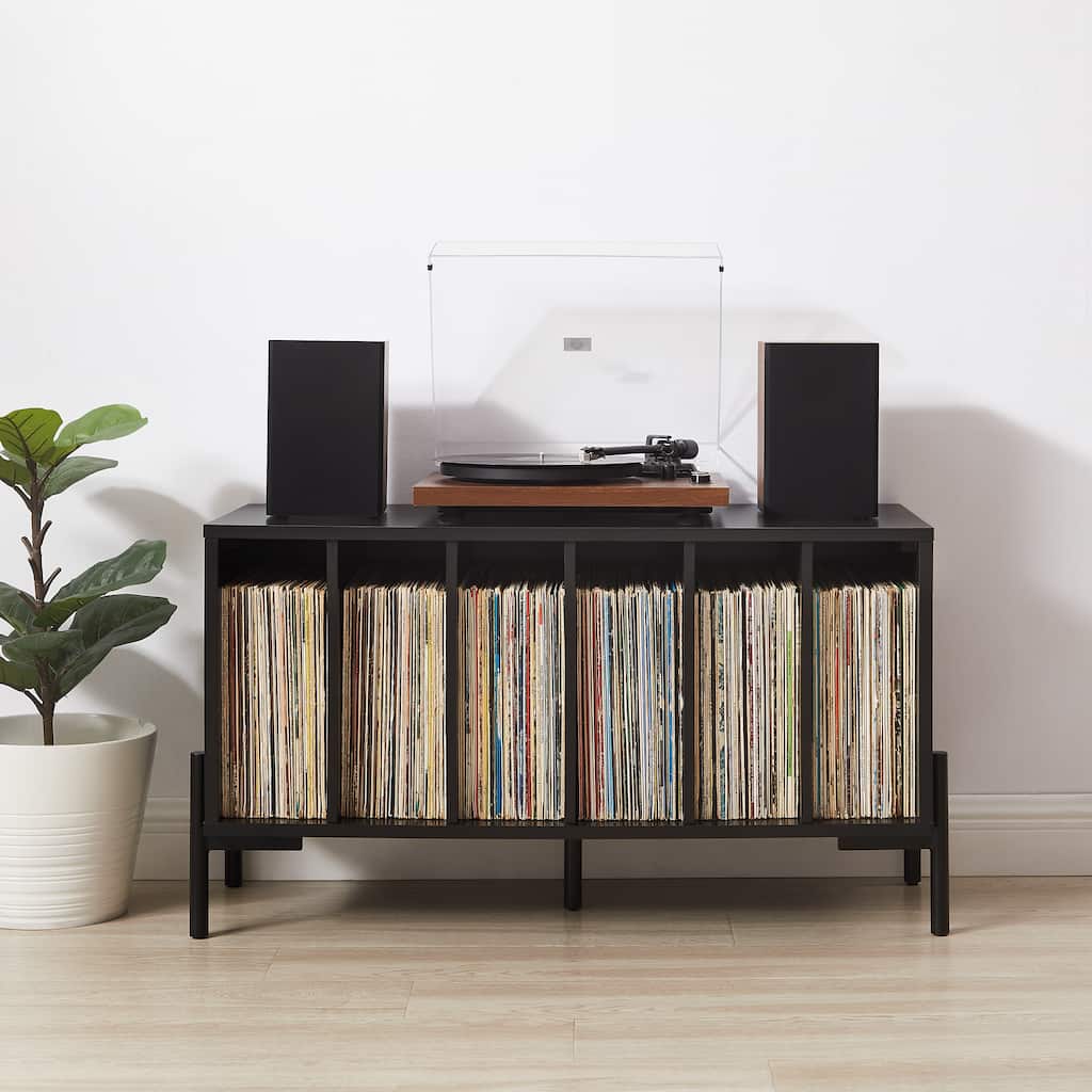 Crosley Nashville Medium Record Player Stand With Vinyl Storage ...
