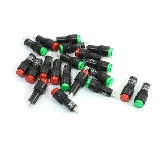 AC 220V Plastic Shell Green Red Signal Lamp Mini Indicator Light 20Pcs ...