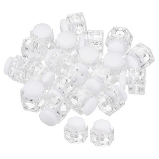 Cord Locks, 20 Pack Hexagonal Spring Toggle Stopper, Clear White ...