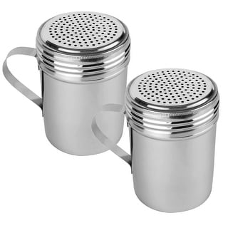2-Piece 10 Ounce Stainless Steel Dredge Shakers with Handle - Bed Bath ...