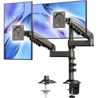 13-32" Dual Monitor Stand, Gas Spring Dual Monitor Mount, Monitor Stand ...