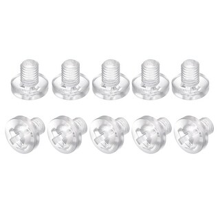 M8x10mm Plastic Phillips Bolts 30pcs PC Pan Head Machine Screws ...