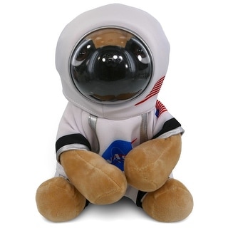 DolliBu Big Eyed Pug Dog Astronaut Plush w/ Space Helmet and NASA Suit ...