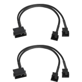 PC Fan Power Splitter Cable 4 Pin IDE to Dual 4 Pin Extension Power ...