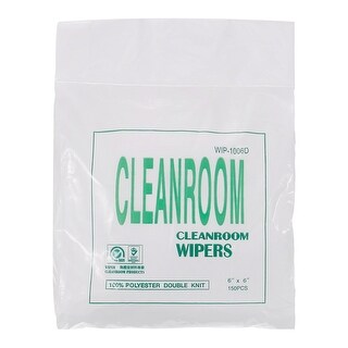 Clean Room Wiper 6"x6" Double Knit Polyester Cold Cut Sealed Edge 1006D ...