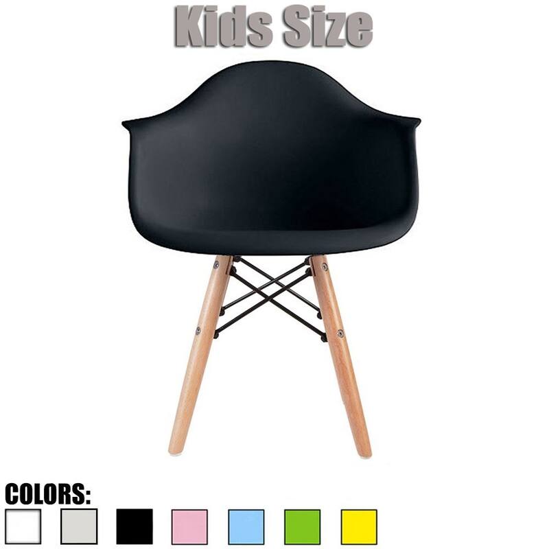 Kids Size Plastic Toddler Chair with Natural Wooden Dowel Legs ...