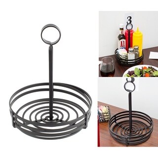 Black Metal Condiment Caddy with Card Holder 8''x9.5'' - Bed Bath ...