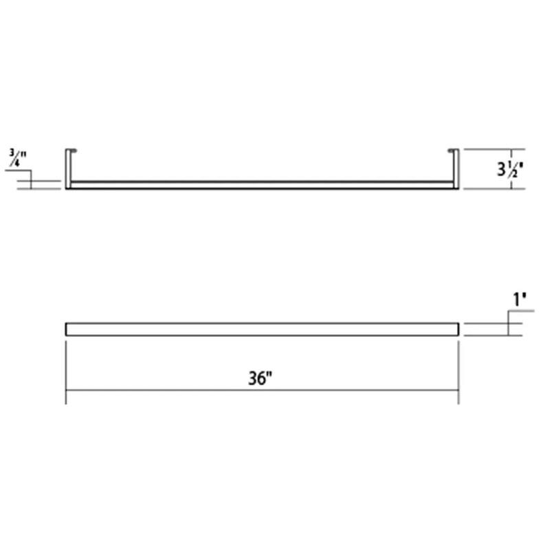 Thin-Line ADA Satin White 36-inch Two-Sided LED Wall Bar, White Shade ...