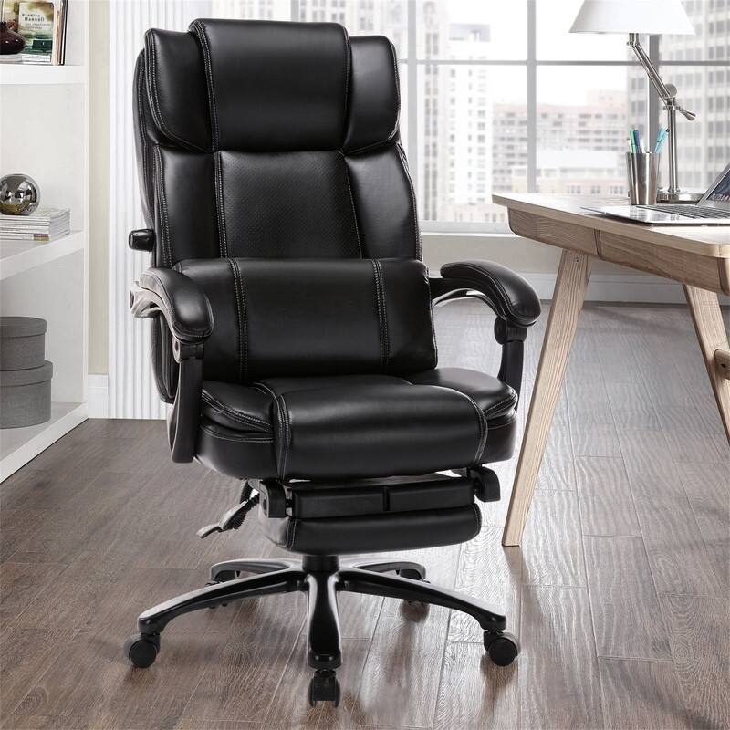 High Back Executive Computer Desk Chair with Footrest Adjustable Built ...