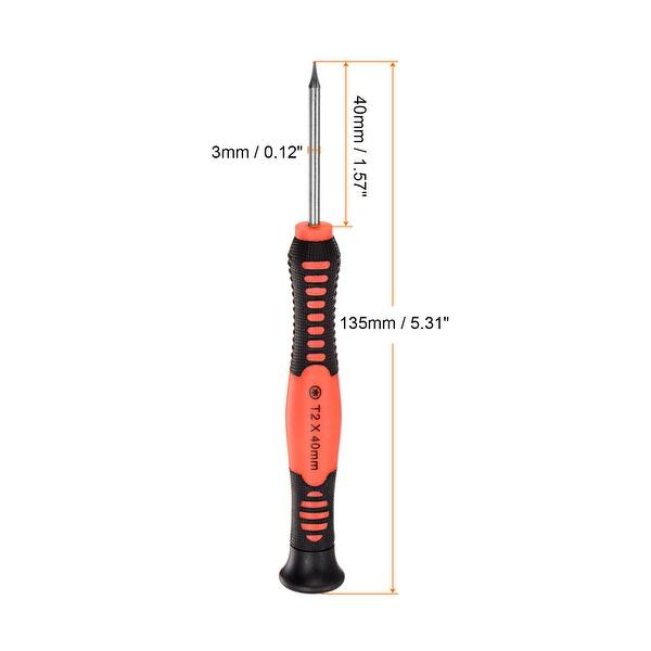 2pcs T2 Precision Torx Screwdriver Swivel Lid Non-slip Handle - Orange ...
