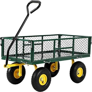 900-lb Capacity Steel Garden Cart Removable Mesh Sides Convert to ...