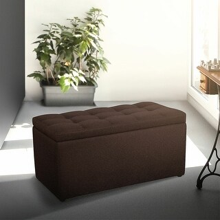 Rectangular Storage Fabric Ottoman Living Room Bedroom Storage Coffee ...
