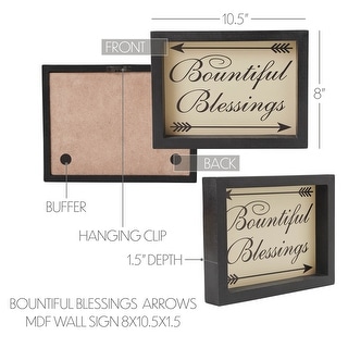 Bountiful Blessings w/ Arrows MDF Wall Sign 8x10.5x1.5 - Bed Bath ...