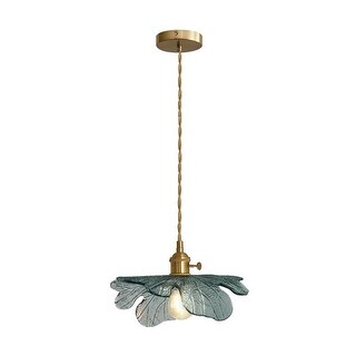 1-Light light fixture dark green kitchen light Brass, glass pendant ...