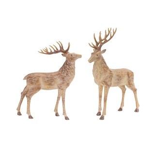 Set of 2 Deer Christmas Tabletop Figurines 14.75" - Bed Bath & Beyond ...