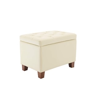 Classic 24-Inch Wide Rectangular Tufted Storage Ottoman Footstool with ...