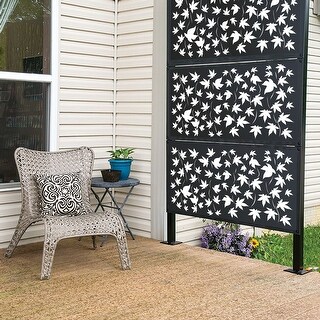 HighlanderHome Freestanding Modular Metal Privacy Screen, 4FtX 6Ft ...