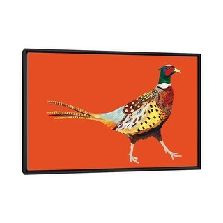iCanvas "Pheasant on Orange" by Alice Straker Framed Canvas Print - Bed ...