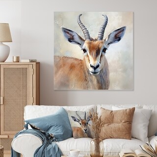 Designart "Graceful Antelope VI" Animals Metal Large Print - Bed Bath ...