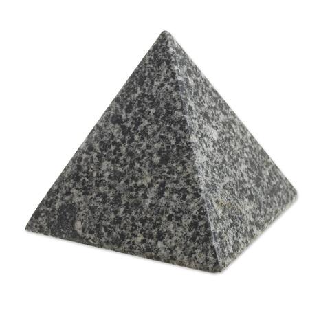 Handmade Speckled Pyramid Tourmaline And Quartz Gemstone Figurine (3 ...