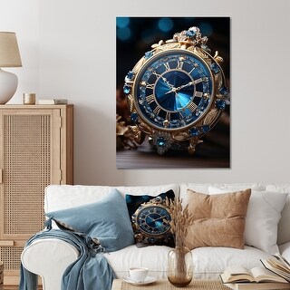 Designart "Clock Opulent Timepiece I" Watches Metal Wall Decor - Bed ...