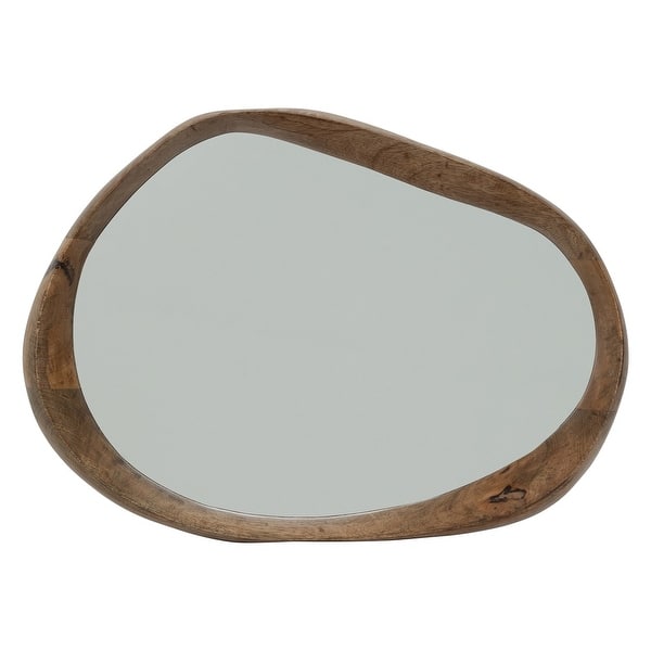 Golden Oak Finishes Mango Wood Framed Shizu Wall Mirror - 16" - Bed ...