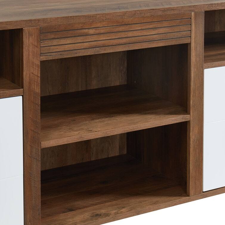 60'' Wood Media Console TV Stand Classic Entertainment Center ...