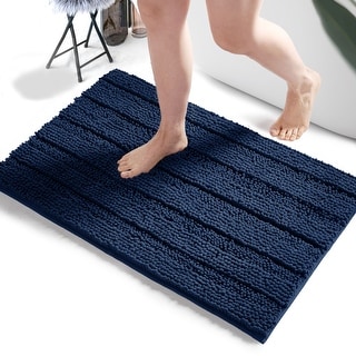 Deconovo Striped Chenille Shower Bath Mat(1 PC) - Bed Bath & Beyond ...