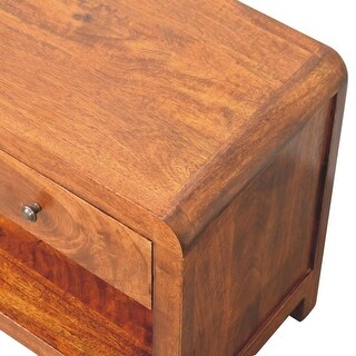 Solid Wood Aspen TV Stand in Chestnut Finish for 59" TVs - Ample ...