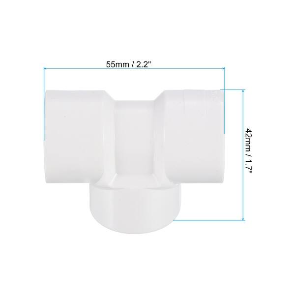 10Pcs UPVC Pipe Fitting 1/2PT Female Thread Tee Socket Hose Connector ...