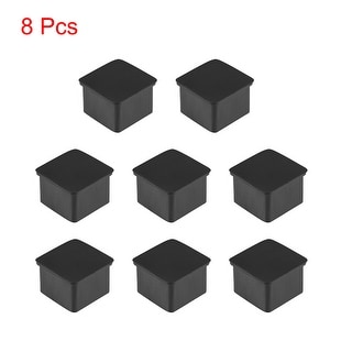 8Pcs Rubber Furniture Caps 40mm x 40mm Square Shaped Table Chair Legs ...