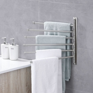 Swivel Towel Bar 6 Arm Towel Rack - Bed Bath & Beyond - 37988414