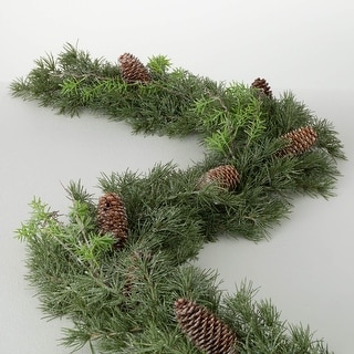 72"L Sullivans Artificial Christmas Soft Touch Dusted Pine Garland ...