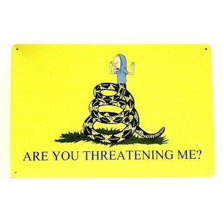 Beavis Are You Threatening Me? Metal Tin Sign 12" x 8" - 12" X 8" - Bed ...