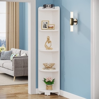 5-Tier Corner Shelf Stand, Tall Small Skinny Plant Stand - Bed Bath ...