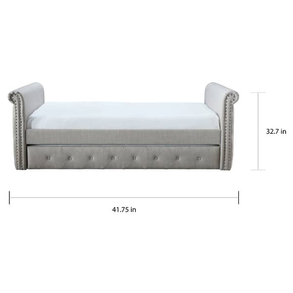 Chester Tufted Twin Upholstered Daybed with Trundle - Bed Bath & Beyond ...