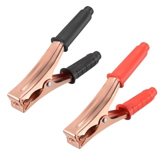 2 Pcs Copper Plated Alligator Clip Adapter 200A Test Clamp Half Shroud ...