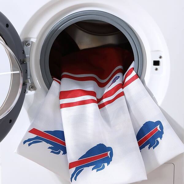 Buffalo Bills NFL Licensed Step-Repeat Textured Fabric Shower Curtain ...
