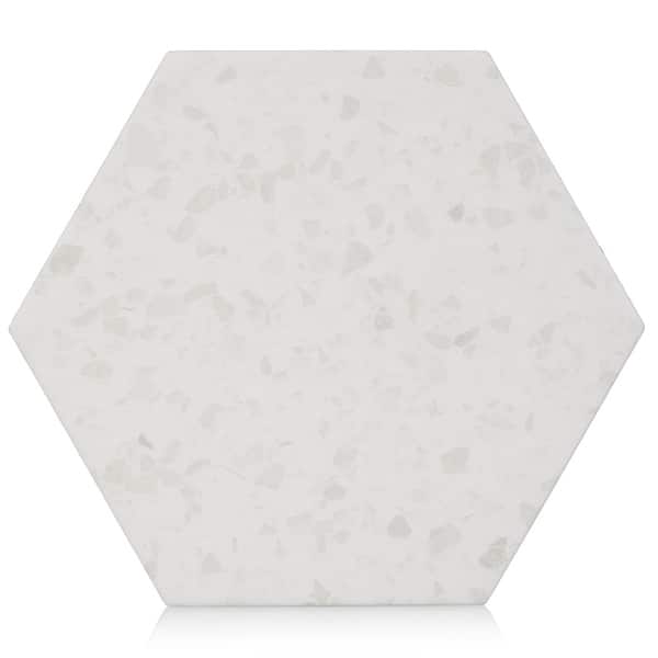 Industry Tile 8x10 Hexagon Spark White Porcelain Tile - Bed Bath ...
