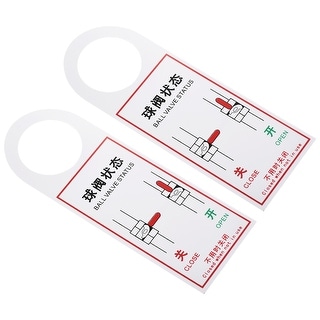 2pcs Valve Identifier Tag "Ball Valve Status" Open Close Label, Black ...