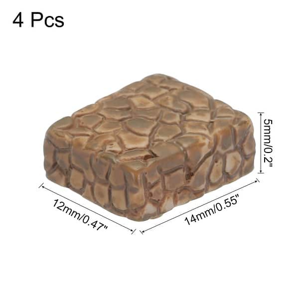 Miniature Slate Artificial Stone Micro Bonsai Dollhouse White 4Pcs ...