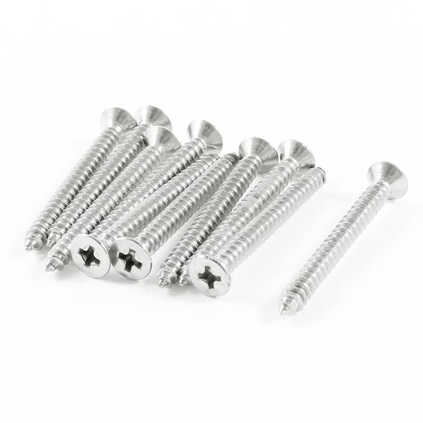 4mm Thread Diameter Stainless Steel Crosshead Self Tapping Screw 10Pcs ...
