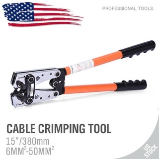 Large Wire Terminal Crimping Tool 6-50mm² Cable Lug Crimper Cu/Al ...