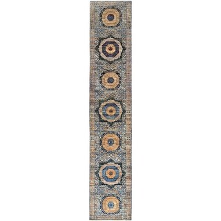 Shahbanu Rugs Arctic Blue 14th Century Mamluk Dynasty Pattern Soft Wool ...