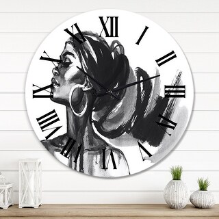 Designart 'Monochrome Portrait of African American Woman IV' Modern ...