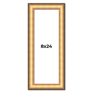 8x24 Frame Gold Plein Aire Solid Wood Picture Frame Width 2 Inches ...