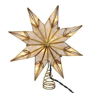 Kurt Adler 10L 8PT Capiz Clear Star Tree Topper - Bed Bath & Beyond ...