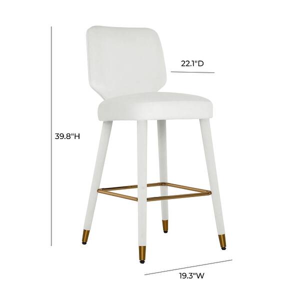 Athena Velvet Bar Stool - Bed Bath & Beyond - 38284858